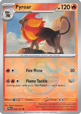 Pyroar (Master Ball Pattern) 16 - SV Prismatic Evolutions Holofoil ...