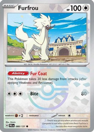 Furfrou (Poke Ball Pattern) 88 - SV Prismatic Evolutions Holofoil ...