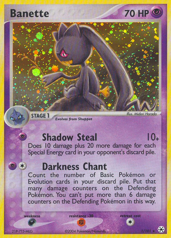 Banette 1/101 - Hidden Legends Holofoil - Game Nerdz