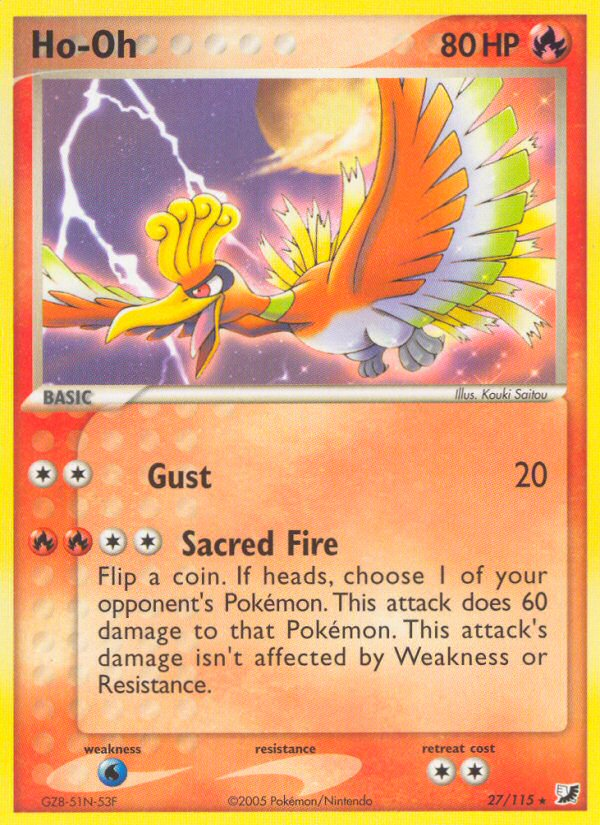Ho Oh Ex Pokemon Card
