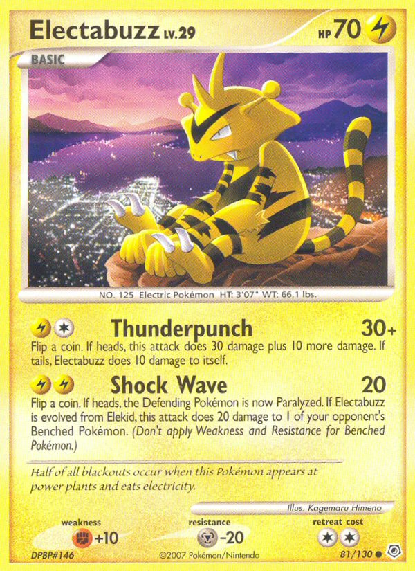 Electabuzz 81/130 - Diamond Pearl - Game Nerdz