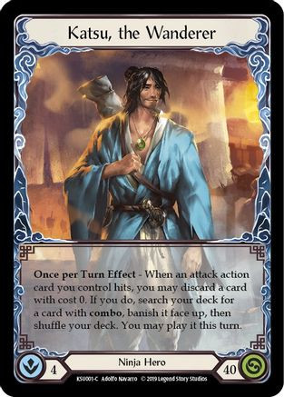 Katsu, the Wanderer (KSU001) Hero Deck: Katsu 1st Edition - Game Nerdz