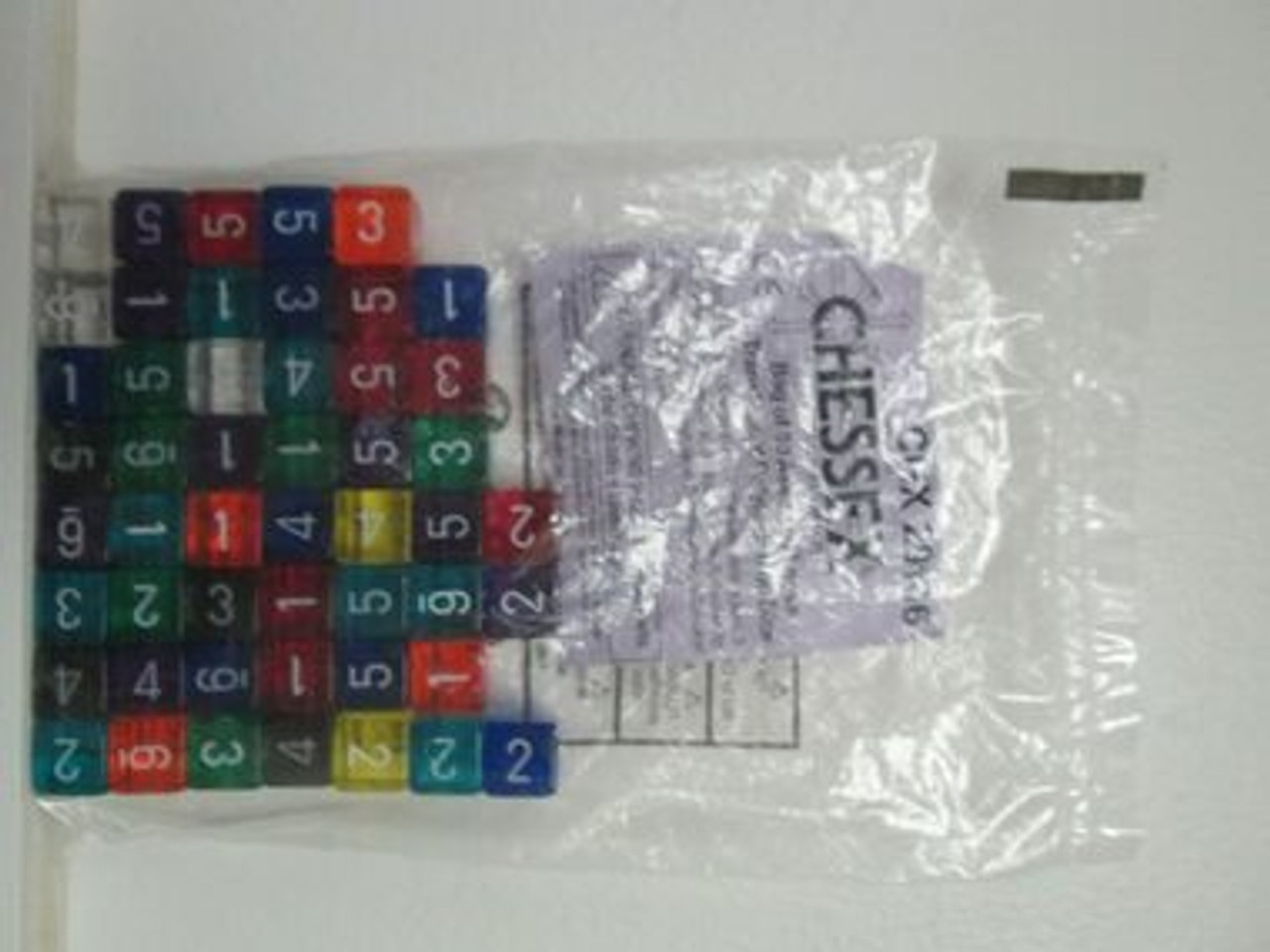 Chessex Dice Translucent D6 Polyhedral Assorted Bag Of Dice 50