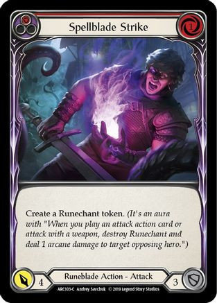 Spellblade Strike (Red) (ARC103) Arcane Rising 1st Edition - Game Nerdz