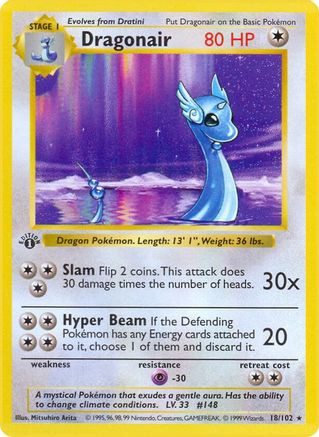 Dragonair 18 - Base Set Shadowless Unlimited - Game Nerdz