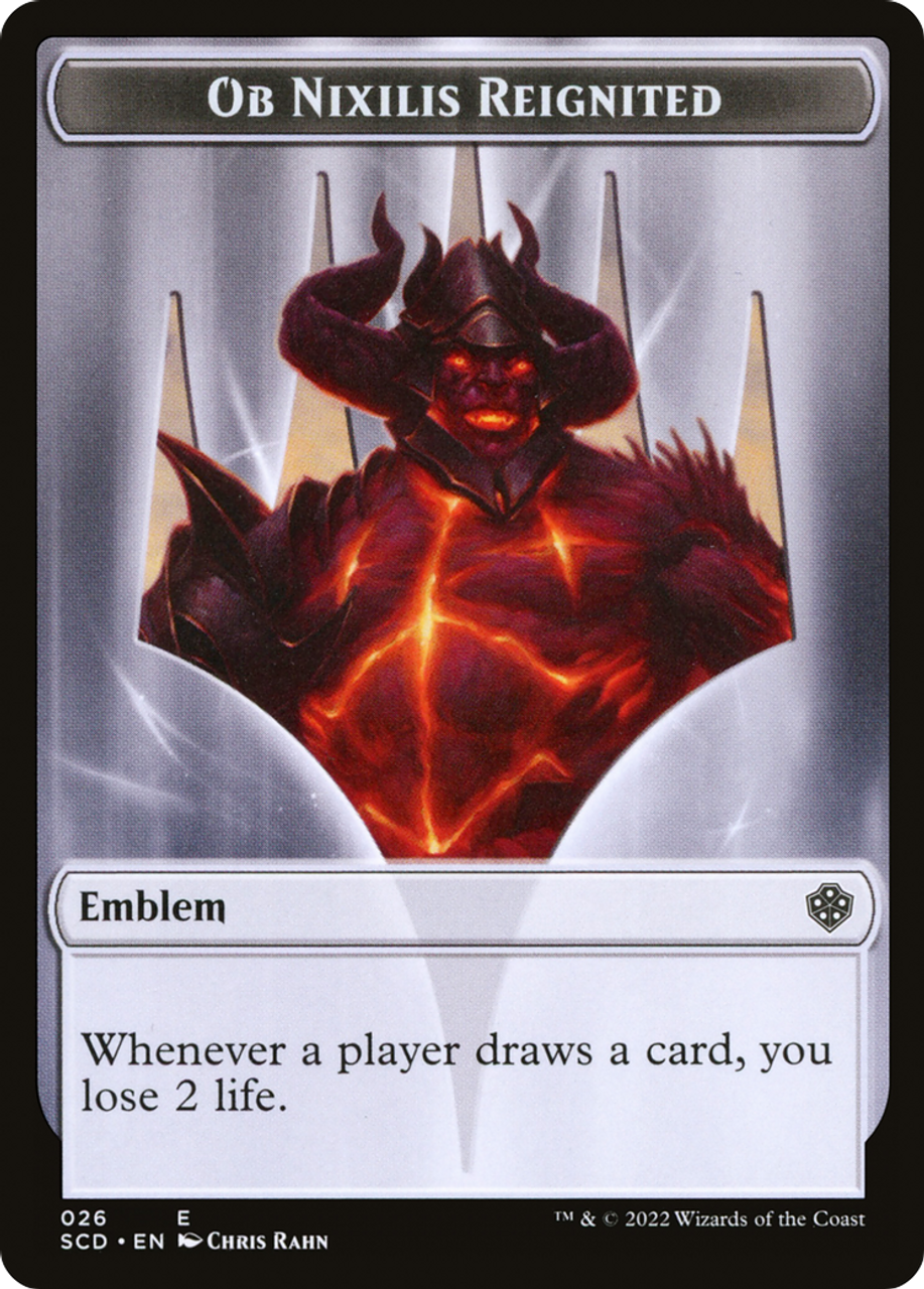 Ob Nixilis Reignited Emblem Tscd 026 Starter Commander Deck Tokens