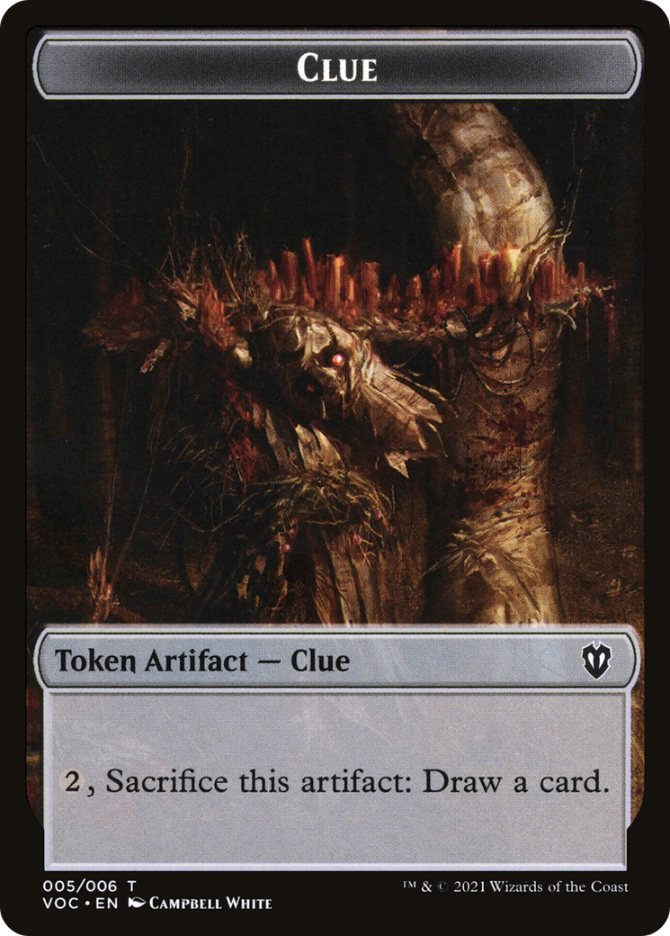 Clue (TVOC-005) - Crimson Vow Commander Tokens - Game Nerdz