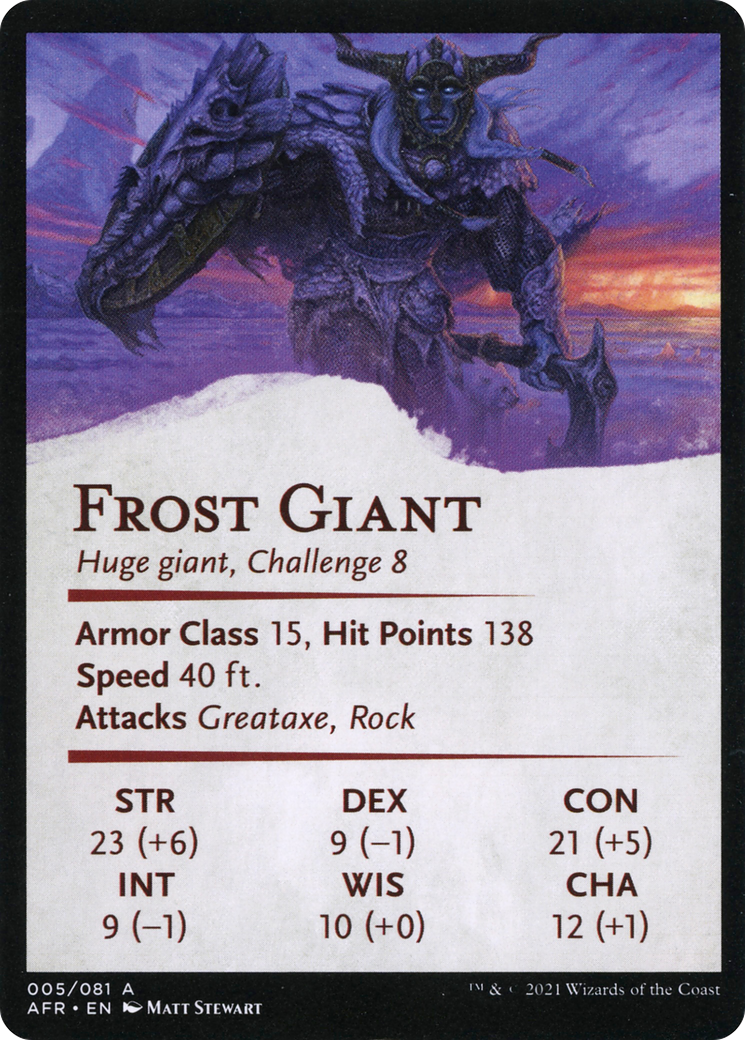 Rimeshield Frost Giant // Frost Giant (AAFR-005) - Adventures in the ...