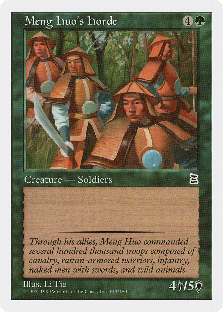 Meng Huo's Horde (PTK-143) - Portal Three Kingdoms - Game Nerdz
