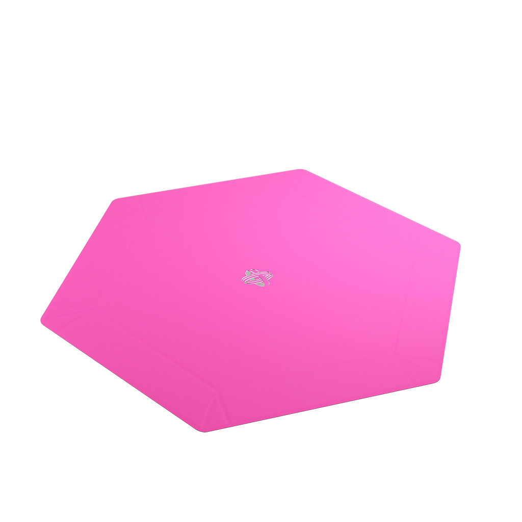 Gamegenic: Magnetic Dice Tray - Hexagonal, Black/Pink - Game Nerdz
