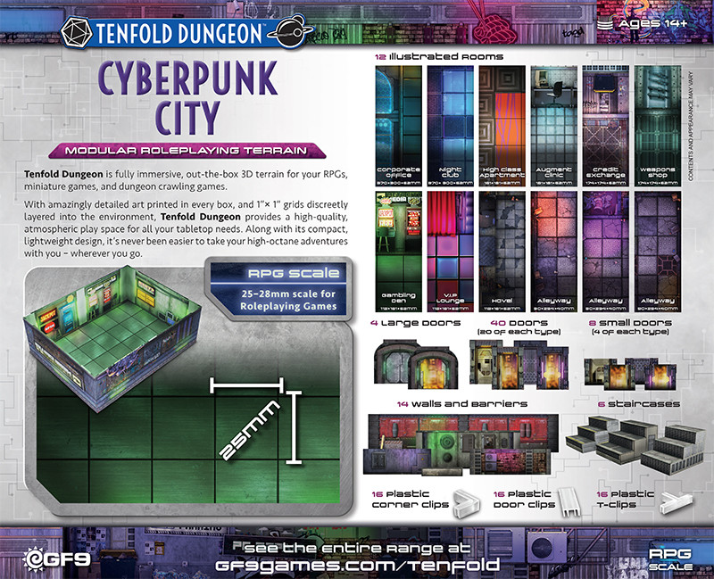 Tenfold Dungeon: Modular RPG Terrain - Cyberpunk City - Game Nerdz