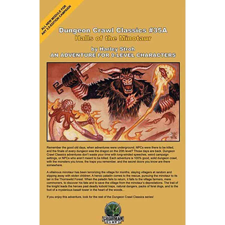 Dungeon Crawl Classics RPG: #35A Halls of the Minotaur (Mini-module ...