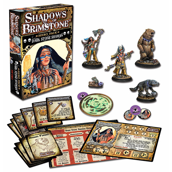 Shadows of Brimstone: Dark Stone Shaman - Hero Pack - Game Nerdz