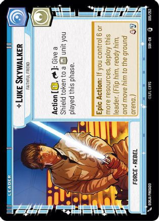 Luke Skywalker - Faithful Friend (005/252) - Spark of Rebellion - Game ...