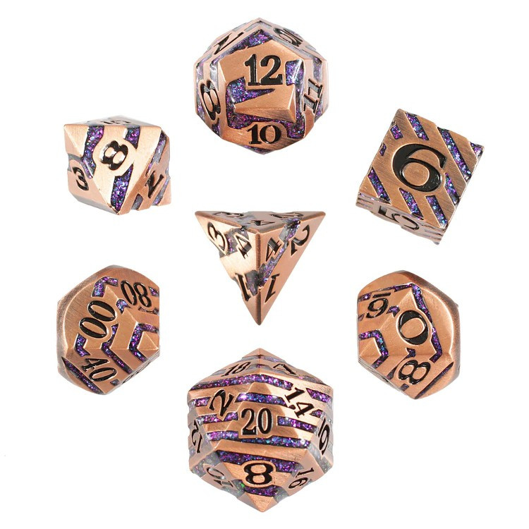 Forged Gaming: Alchemist Joy - Polyhedral Metal RPG Dice Set (7ct ...