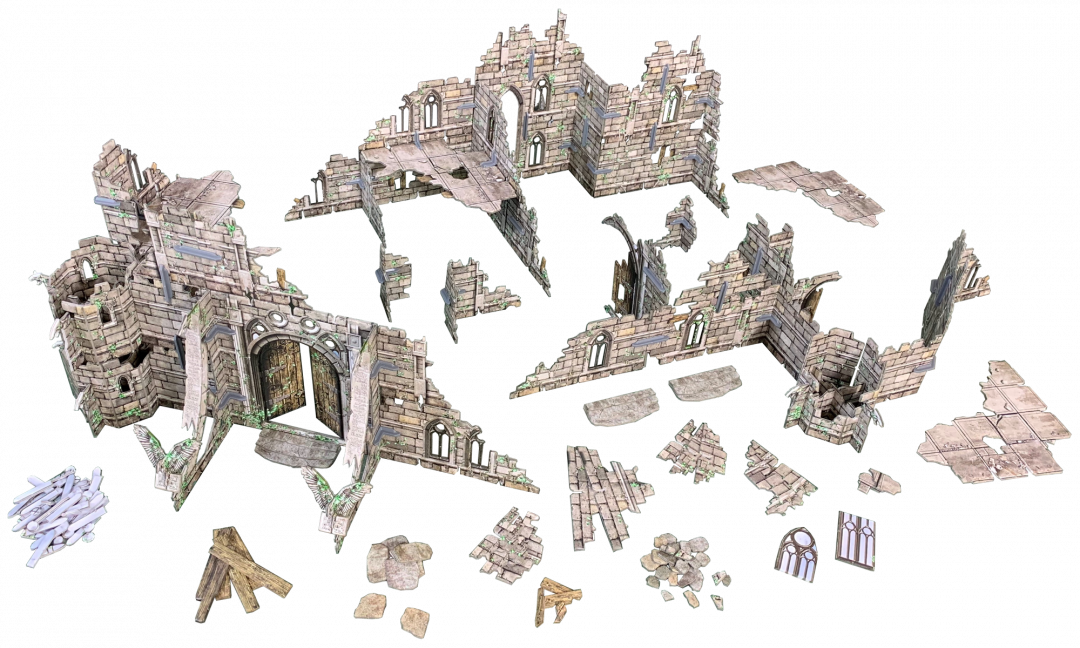 Battle Systems Terrain: Ruined Monastery - Game Nerdz