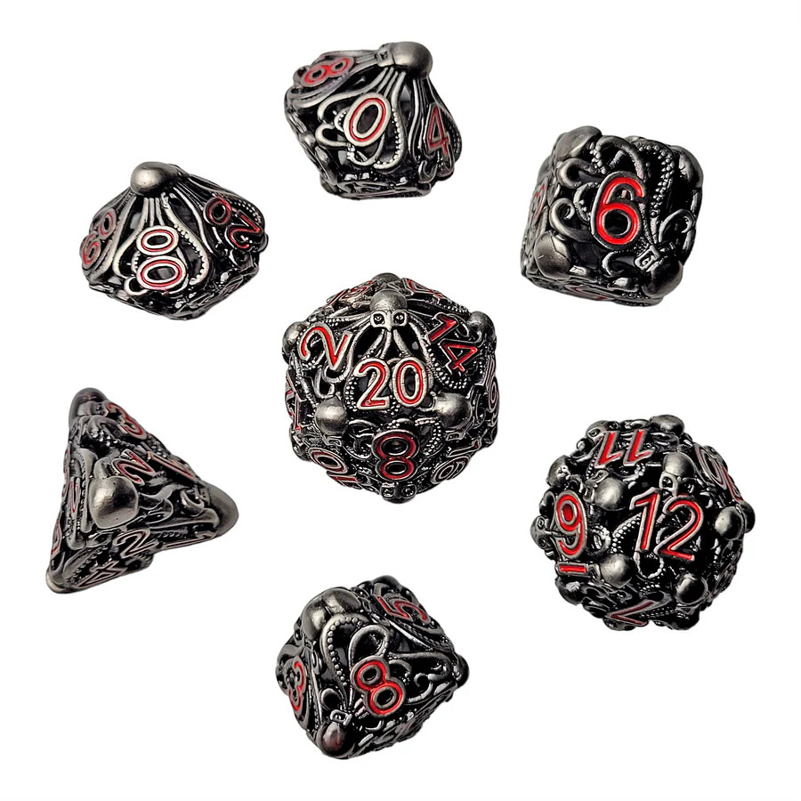 Forged Gaming: Fathomless Fate Hollow Metal RPG Dice Set - Game Nerdz