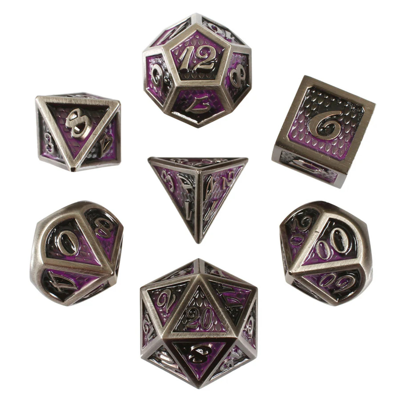 Forged Gaming Dragon Honor Set Of 7 Metal Dice Game Nerdz