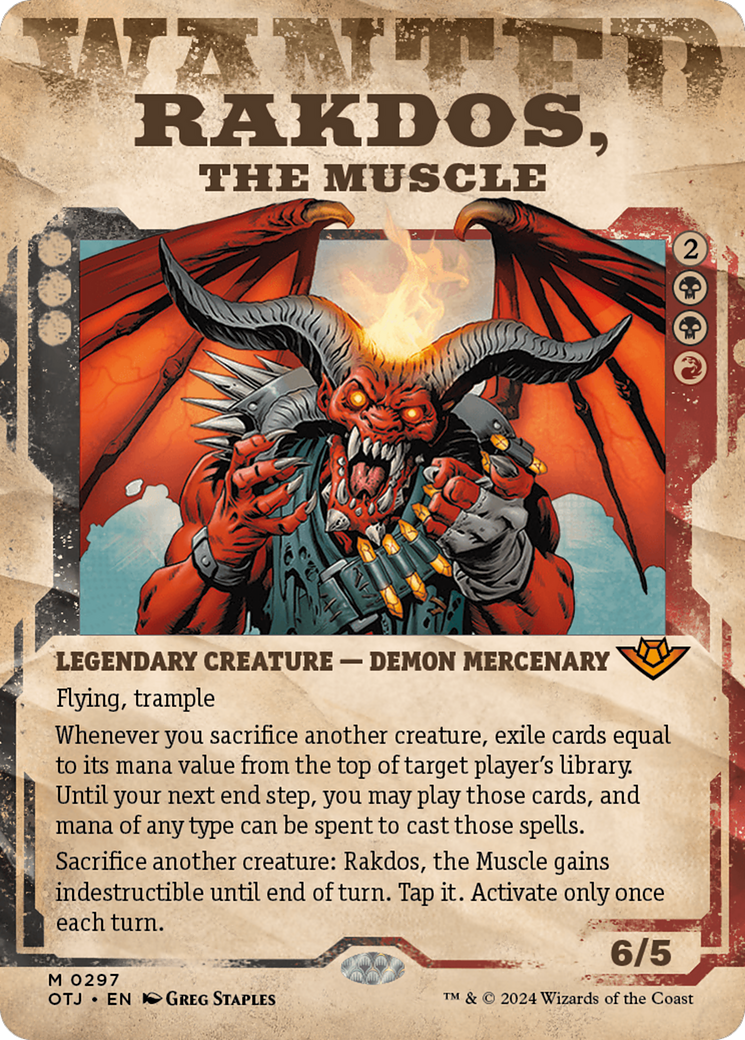 Rakdos, the Muscle (OTJ-297) - Outlaws of Thunder Junction: (Showcase ...