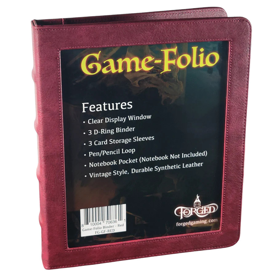Forged Gaming: Game-Folio RPG Binder and Character Journal (Red) - Game ...