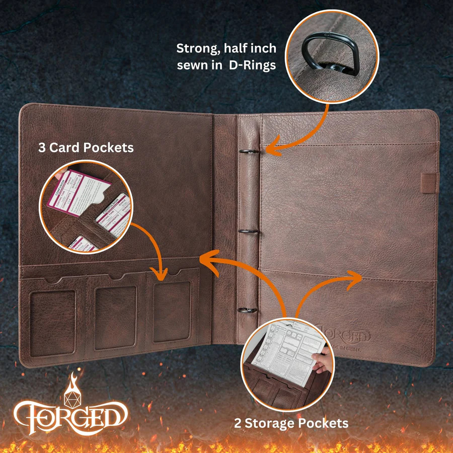 Forged Gaming: Game-Folio RPG Binder and Character Journal (Black ...