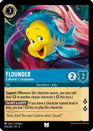 Flounder - Collector's Companion (144/204) - Ursulas Return Cold Foil ...