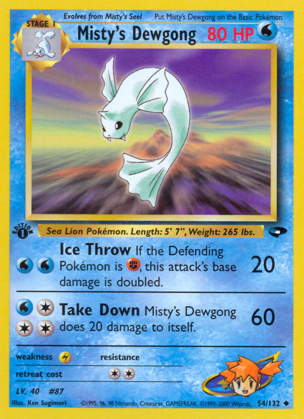 Misty's Dewgong 54/132 - Gym Challenge 1st Edition (MP) - Game Nerdz