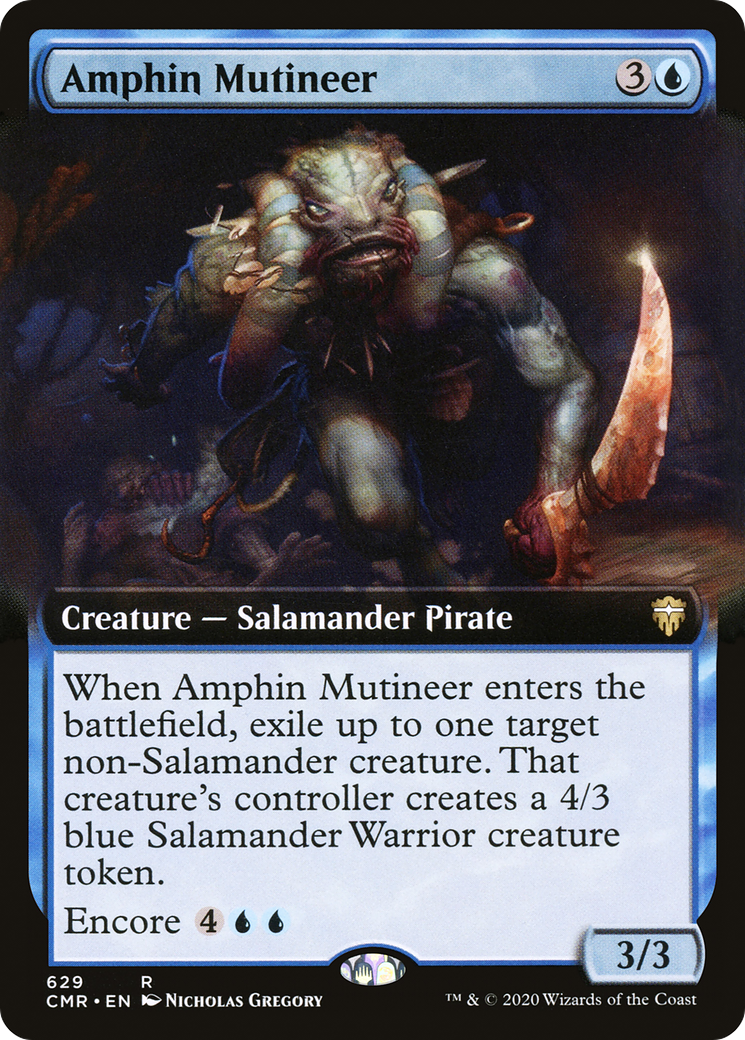 Amphin Mutineer (CMR-629) - Commander Legends: (Extended Art) Foil ...