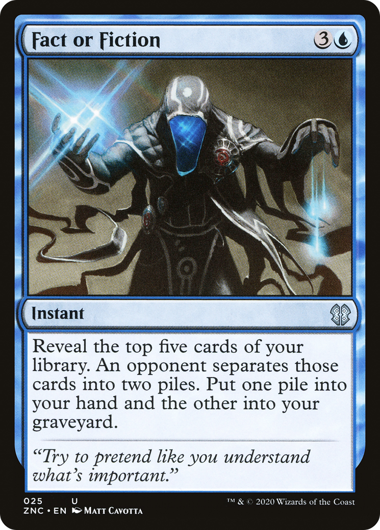 Fact or Fiction (ZNC-025) - Zendikar Rising Commander - Game Nerdz