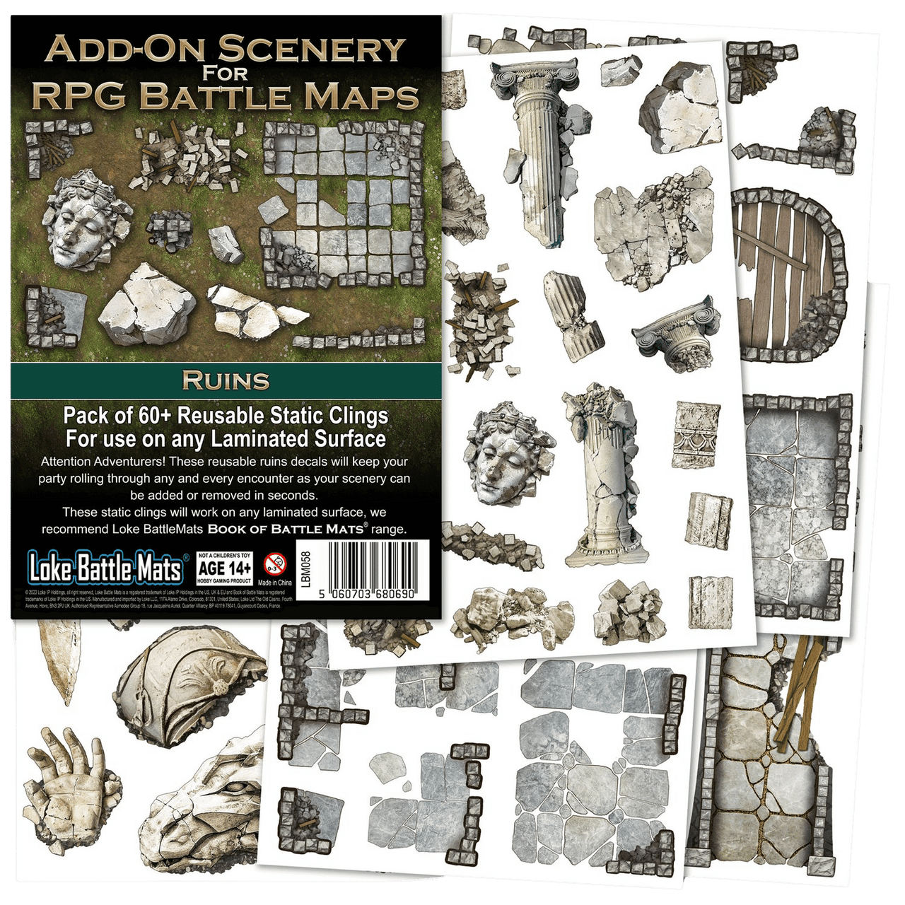 Add-On Scenery for RPG Battle Maps: Ruins - Game Nerdz