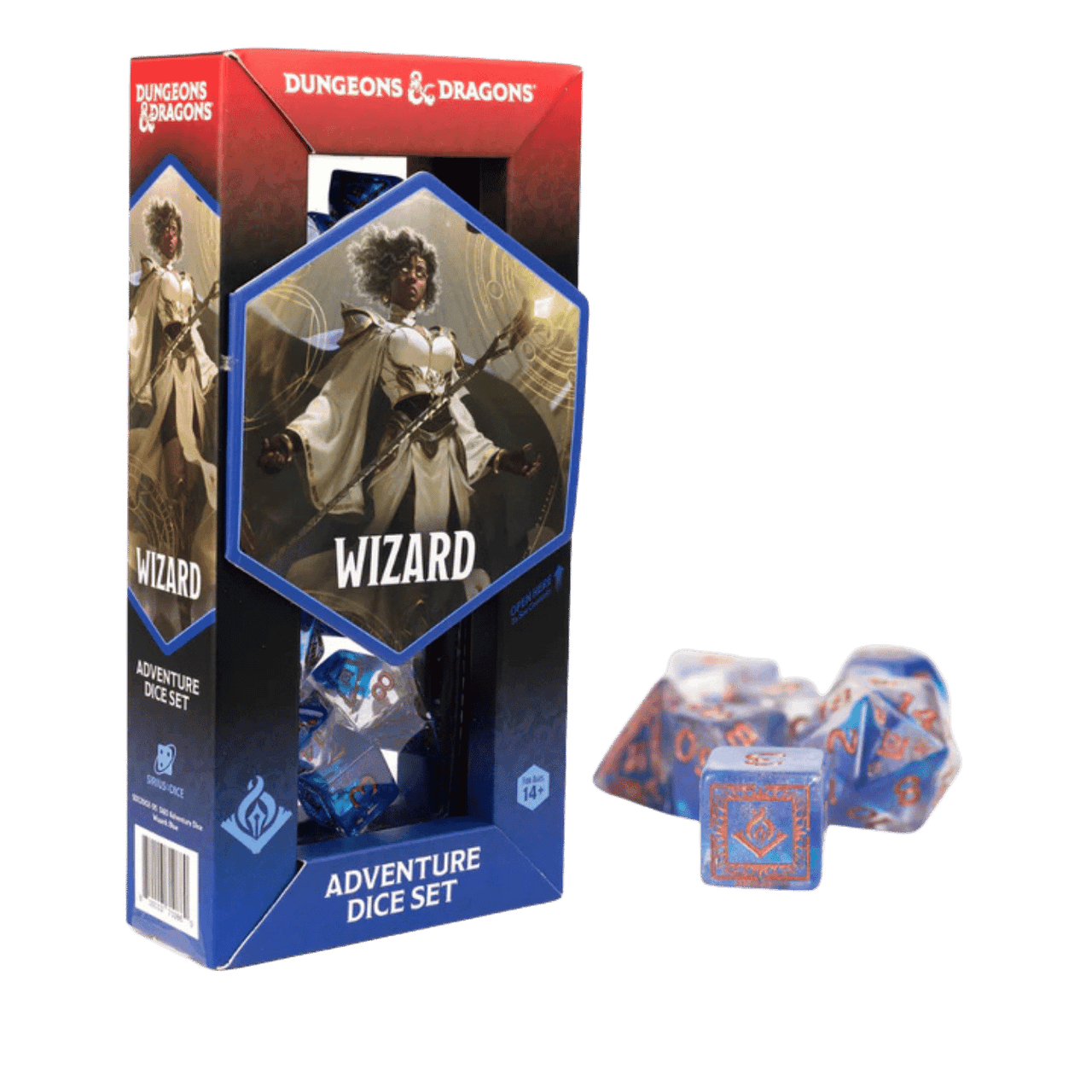 Sirius Dice: Dungeons & Dragons Adventure Dice Set - Wizard - Blue ...