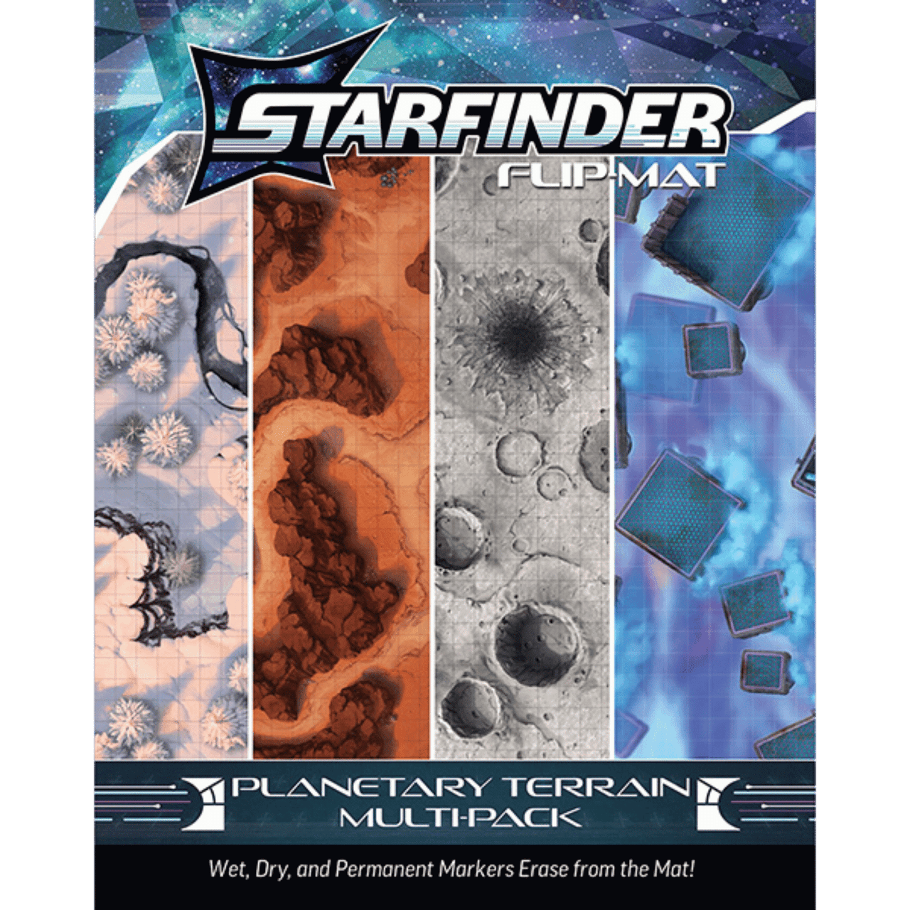 Starfinder RPG: Flip-Mat - Planetary Terrain Multi-Pack - Game Nerdz