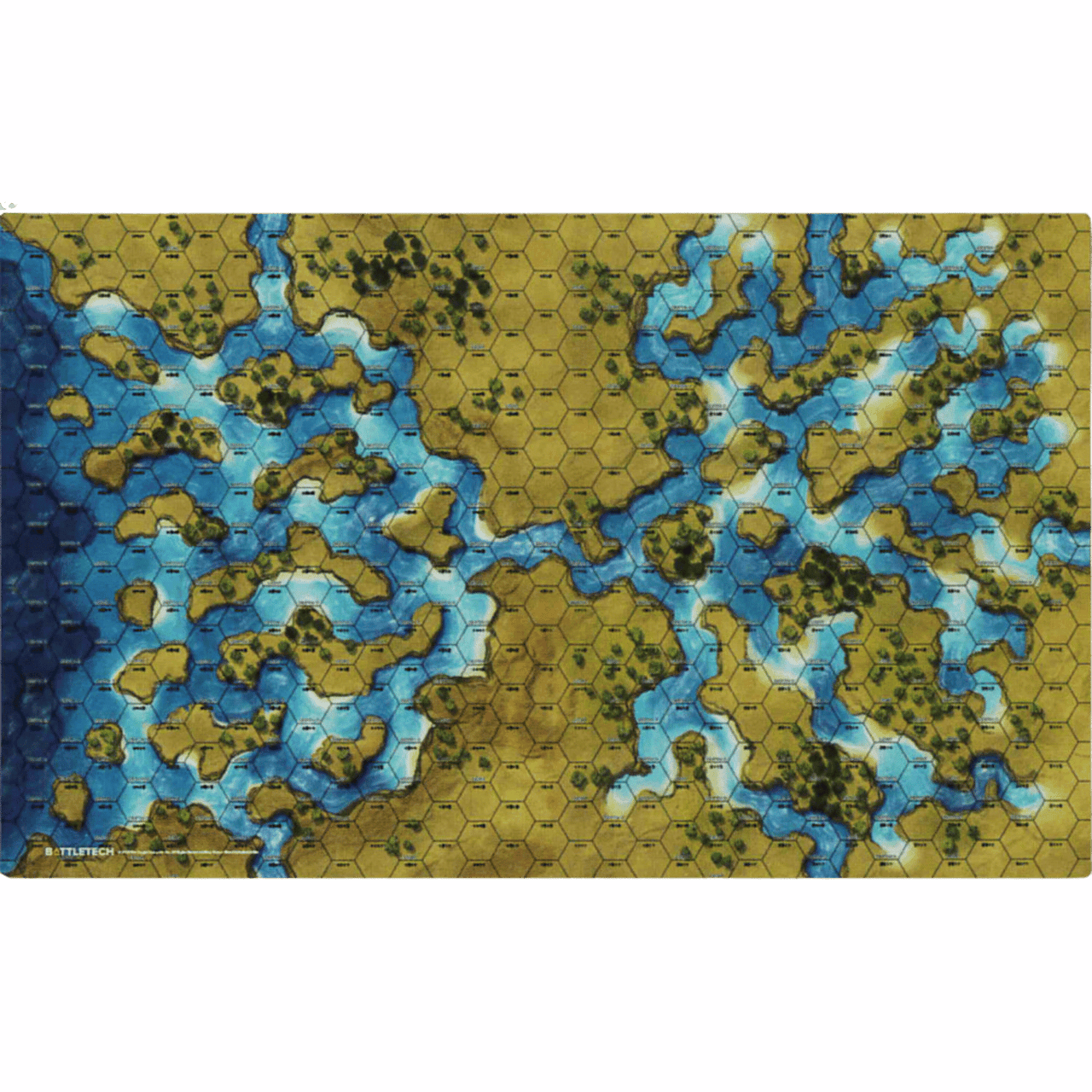 BattleTech: Battle Mat - Savannah - River Delta/City Ruins - Game Nerdz