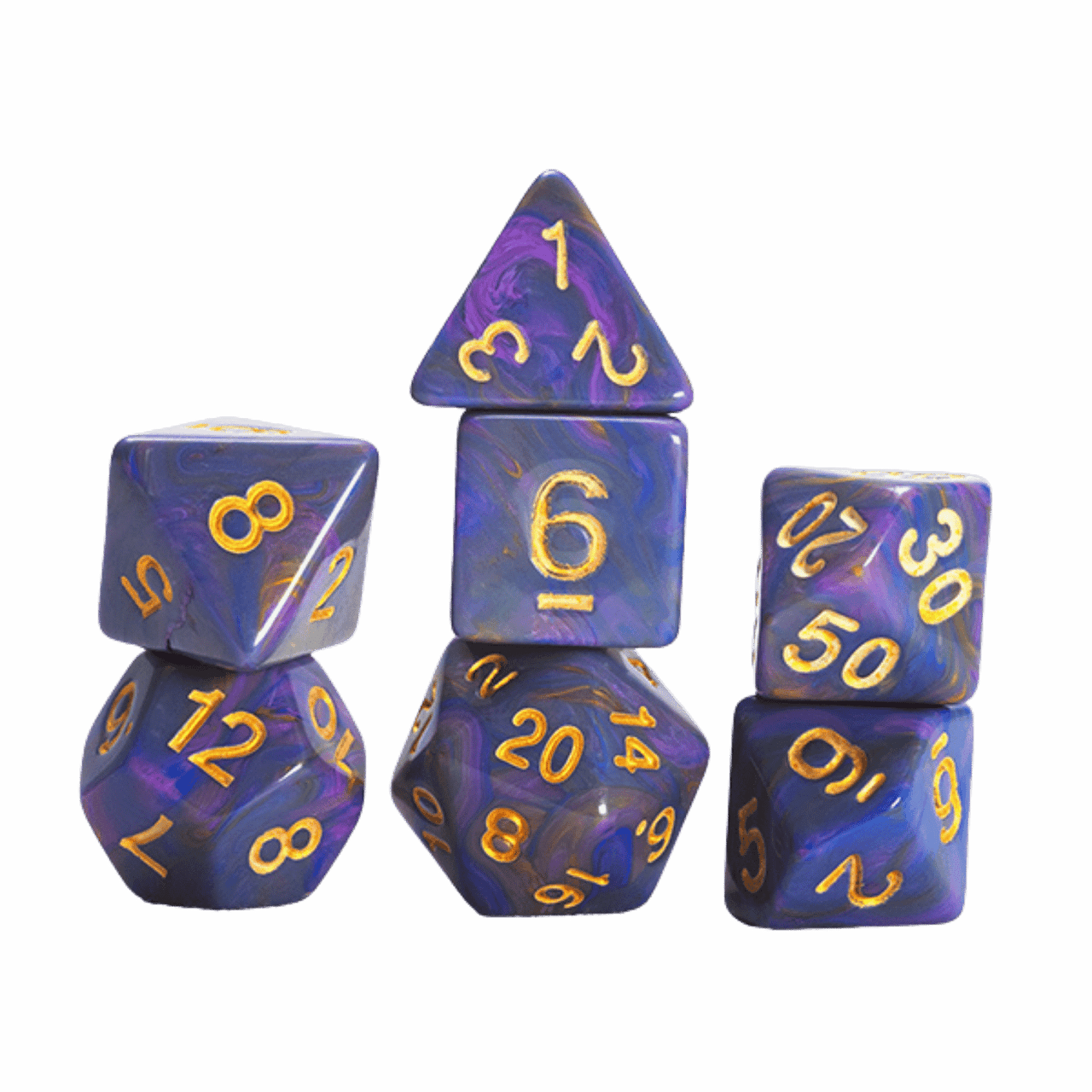 Sirius Dice: Polyhedral - Purple Unicorn (7) - Game Nerdz