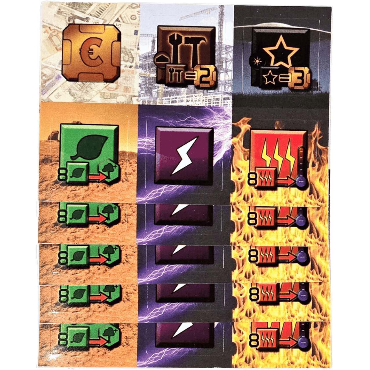 Game Trayz: Terraforming Mars Player Boards w/ Stickers - Grey (5pcs ...