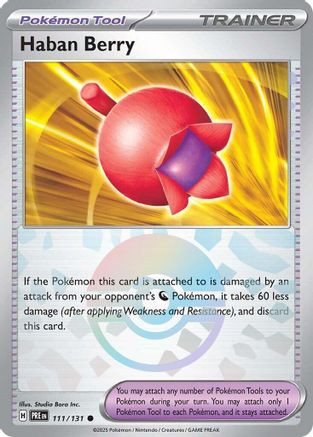 Haban Berry (Poke Ball Pattern) 111 - SV Prismatic Evolutions Holofoil ...