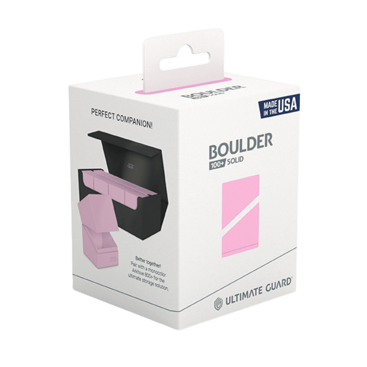 Ultimate Guard Deck Box: Boulder 100+ - Solid Candy Pink - Game Nerdz