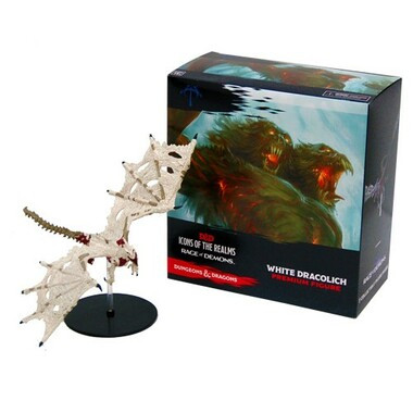 Dungeons & Dragons Miniatures: Rage of Demons - White Dracolich Premium ...