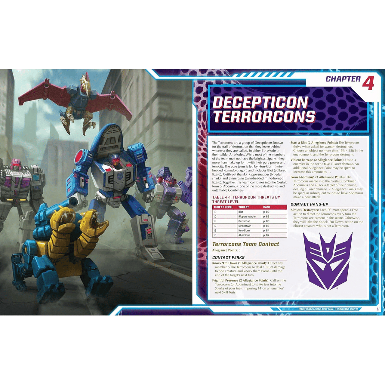 Transformers RPG: Technorganic Secrets - Sourcebook - Game Nerdz