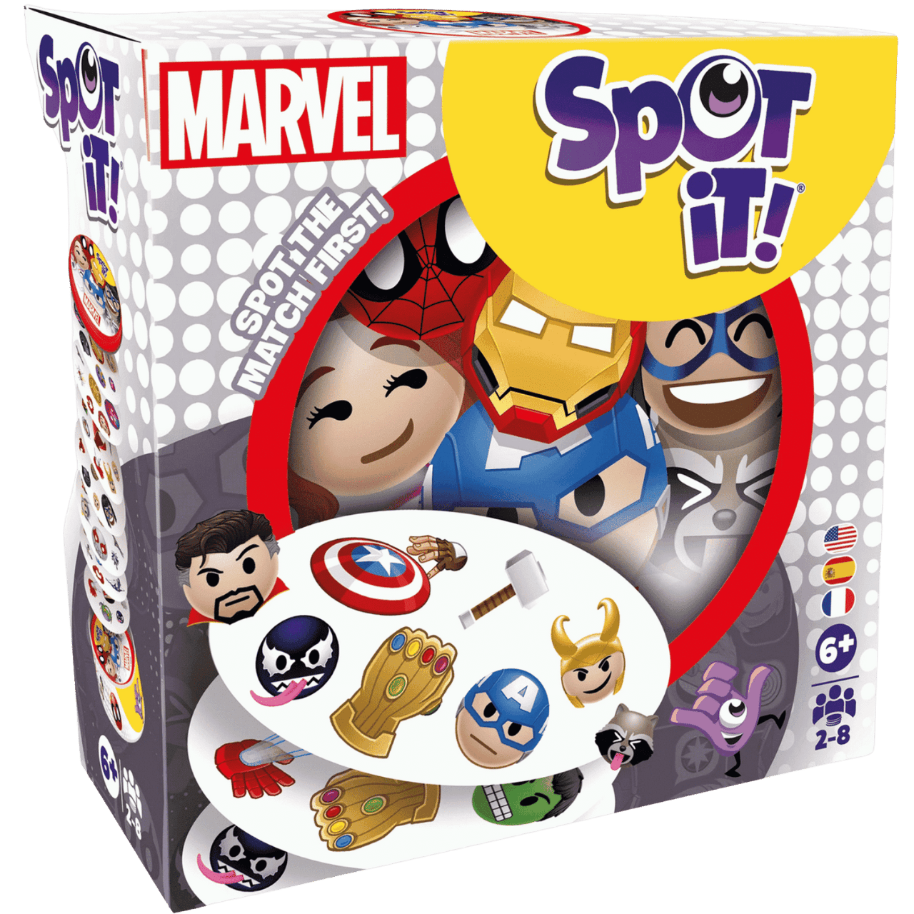Spot It! Marvel Emojis (Multilingual) - Game Nerdz
