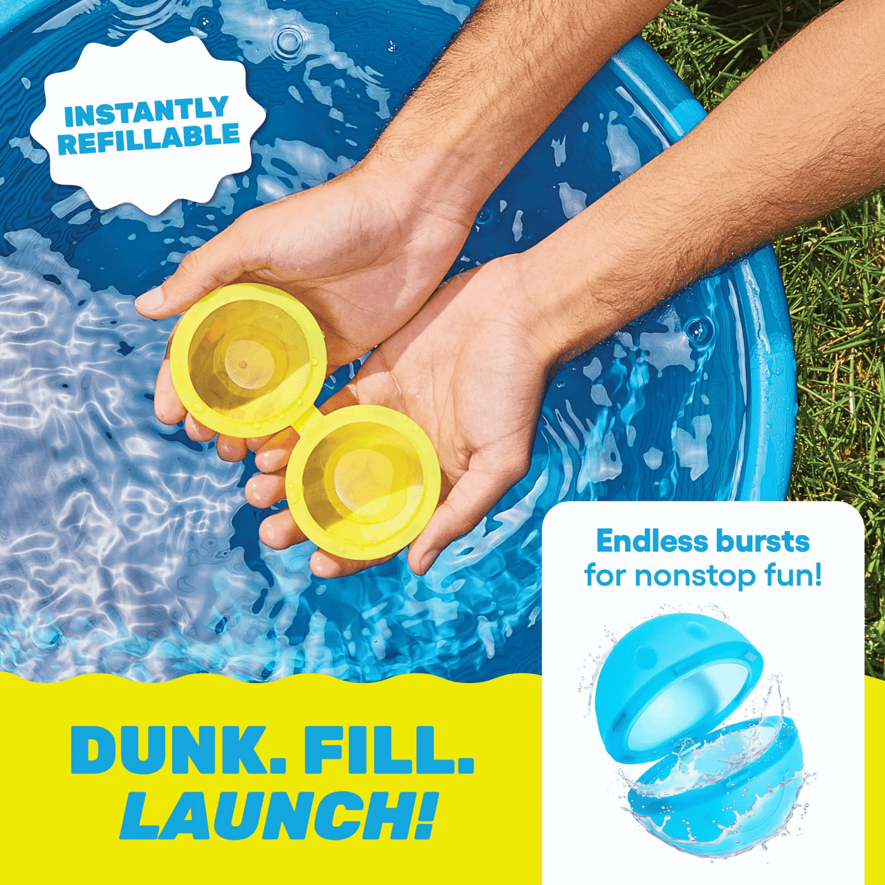 Hydroburst: Happy Face - Reusable Water Balloons (10) - Game Nerdz