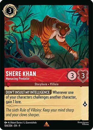 Shere Khan - Menacing Predator (104/204) - Fabled Cold Foil - Game Nerdz