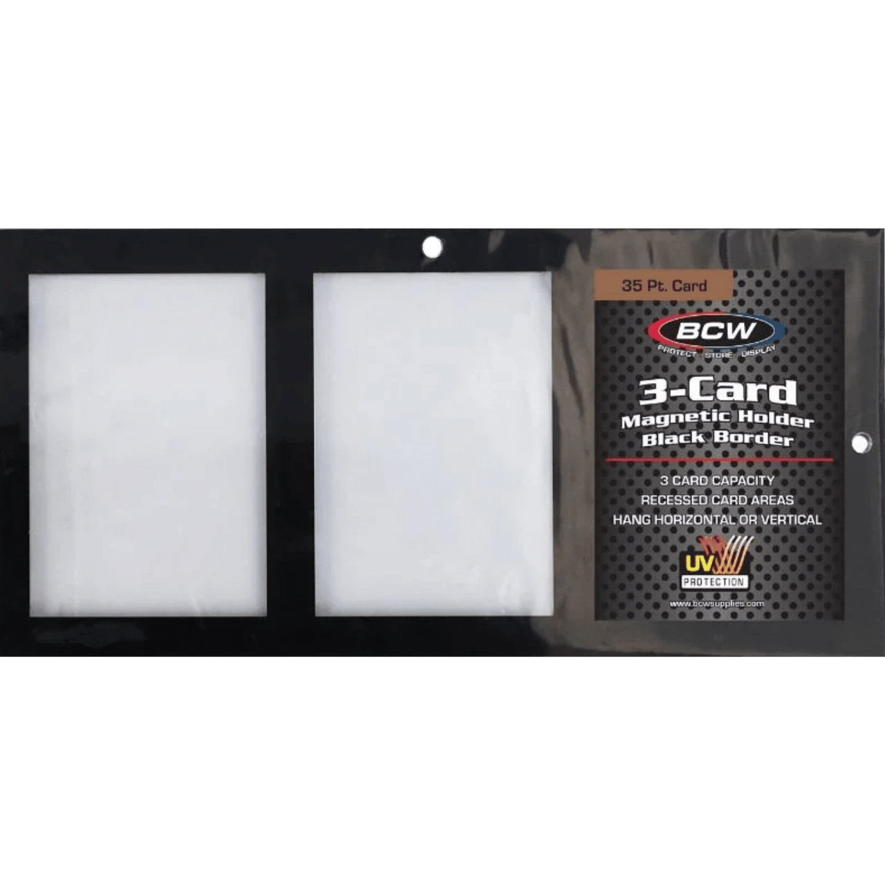 BCW Supplies: Magnetic 3-Card Holder - 35 PT. Black Border - Game Nerdz