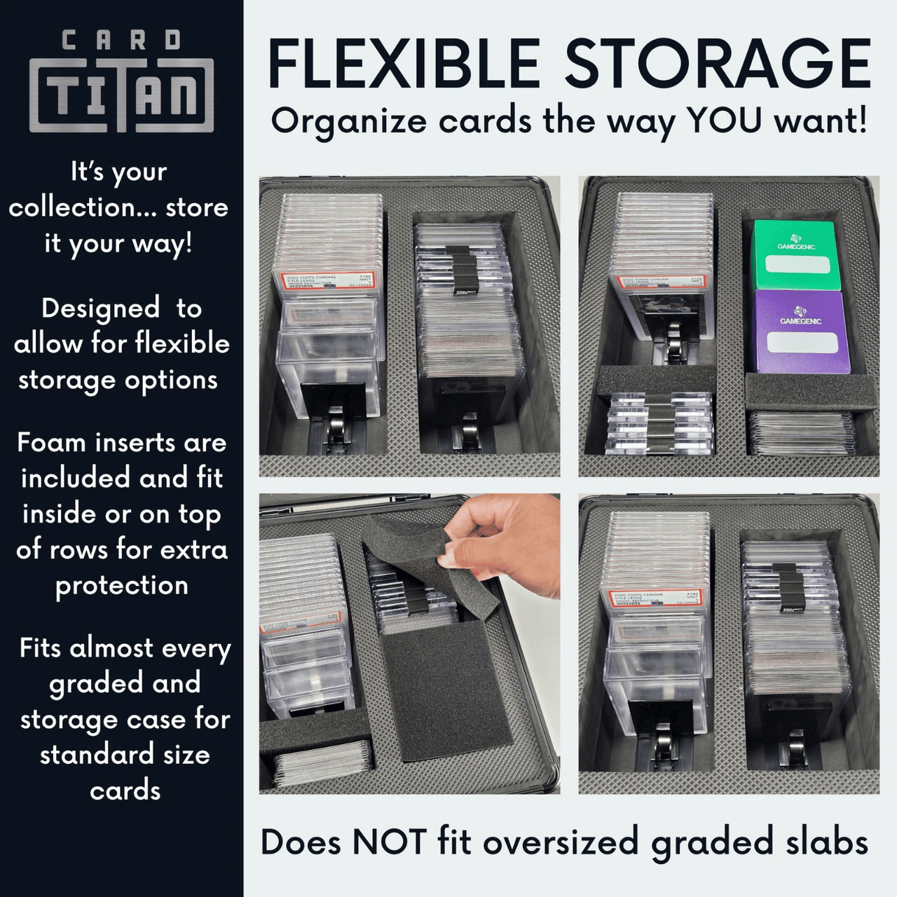 Card Titan: Card Vault Trading Card Storage Box - 3 Row - Game Nerdz