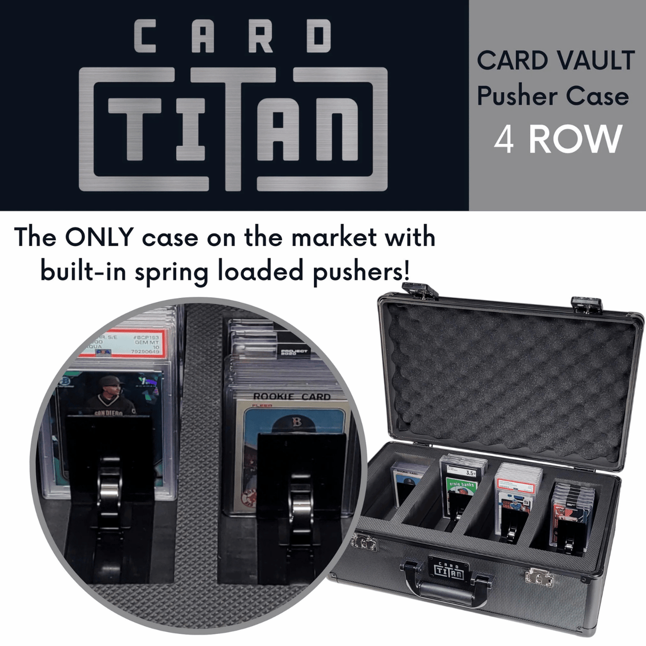 Card Titan: Card Vault Trading Card Storage Box - 4 Row - Game Nerdz