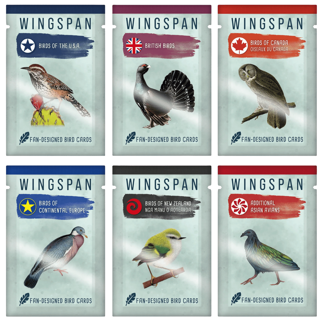 Wingspan: Fan-Designed Bird Promo Pack (Set of 6) - Game Nerdz