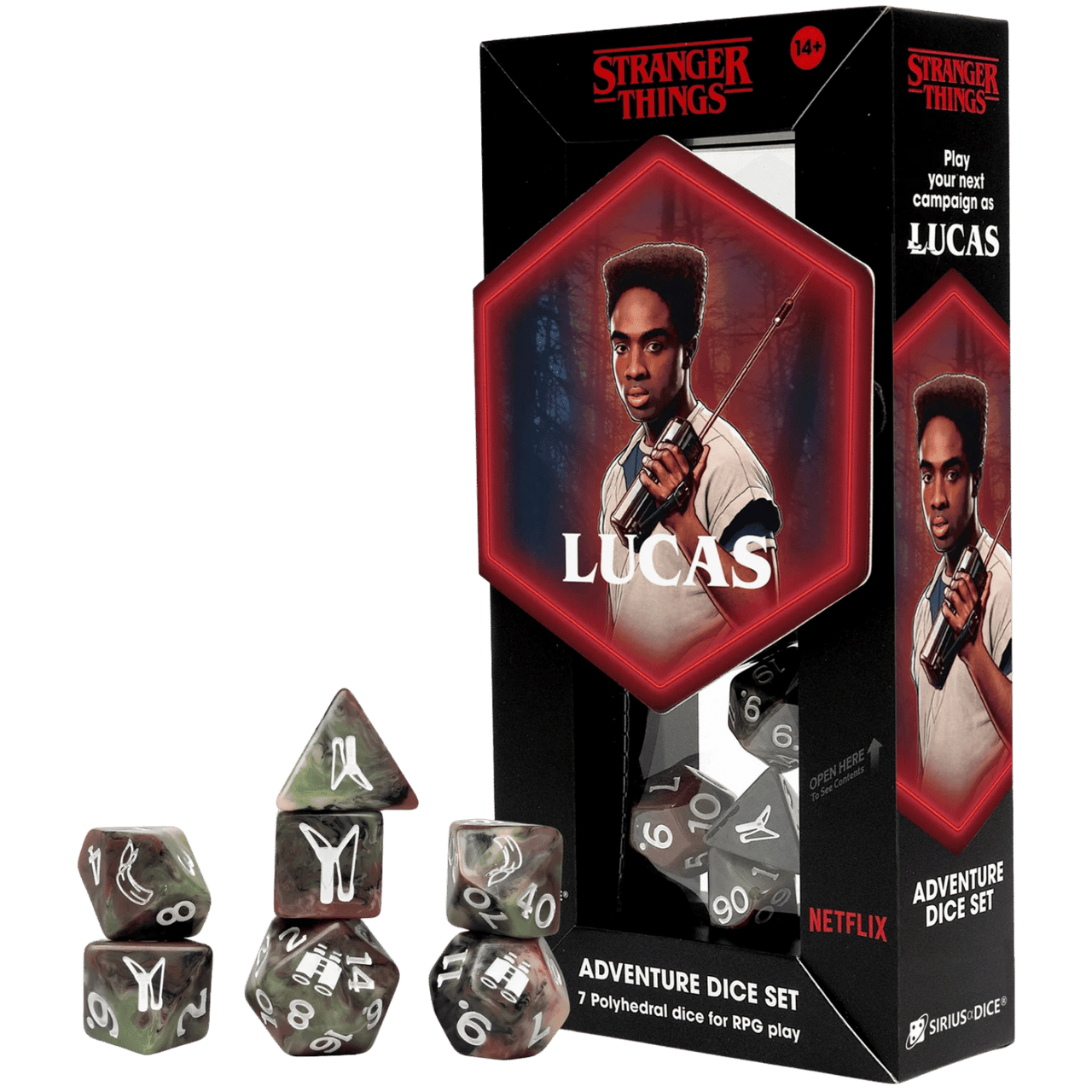 Sirius Dice: Stranger Things - Adventure Dice Set - Lucas - Game Nerdz