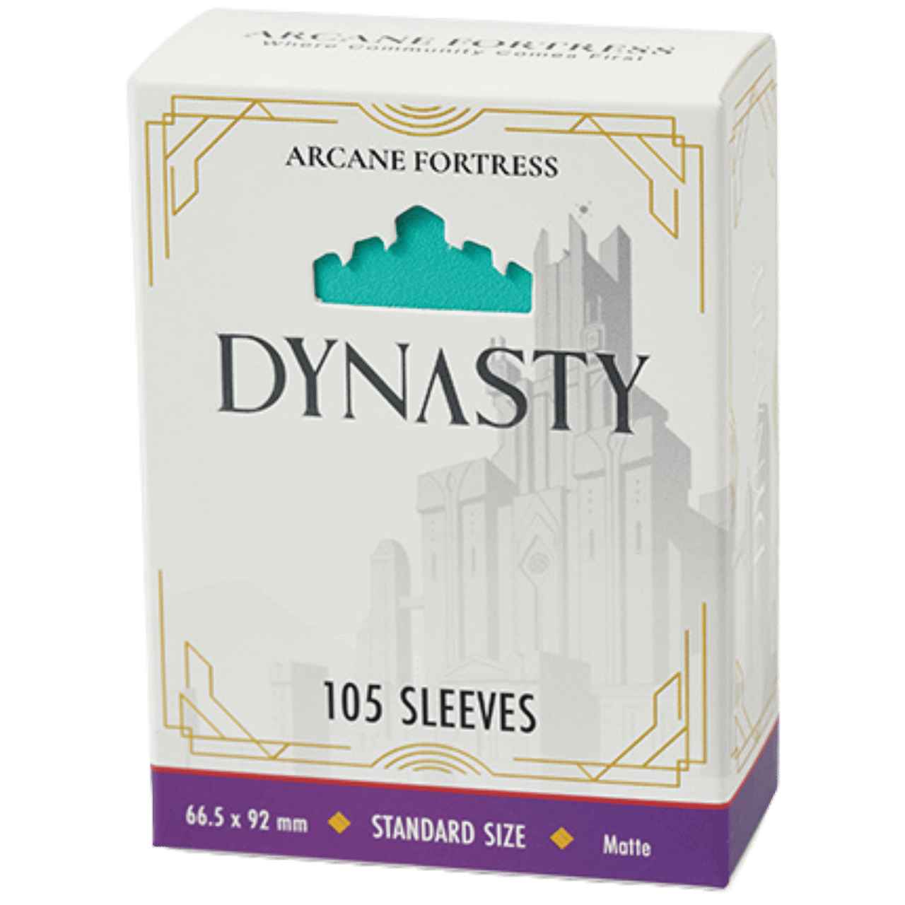 Arcane Fortress Sleeves: Dynasty Collection - Matte, Aqua Blue (105ct ...