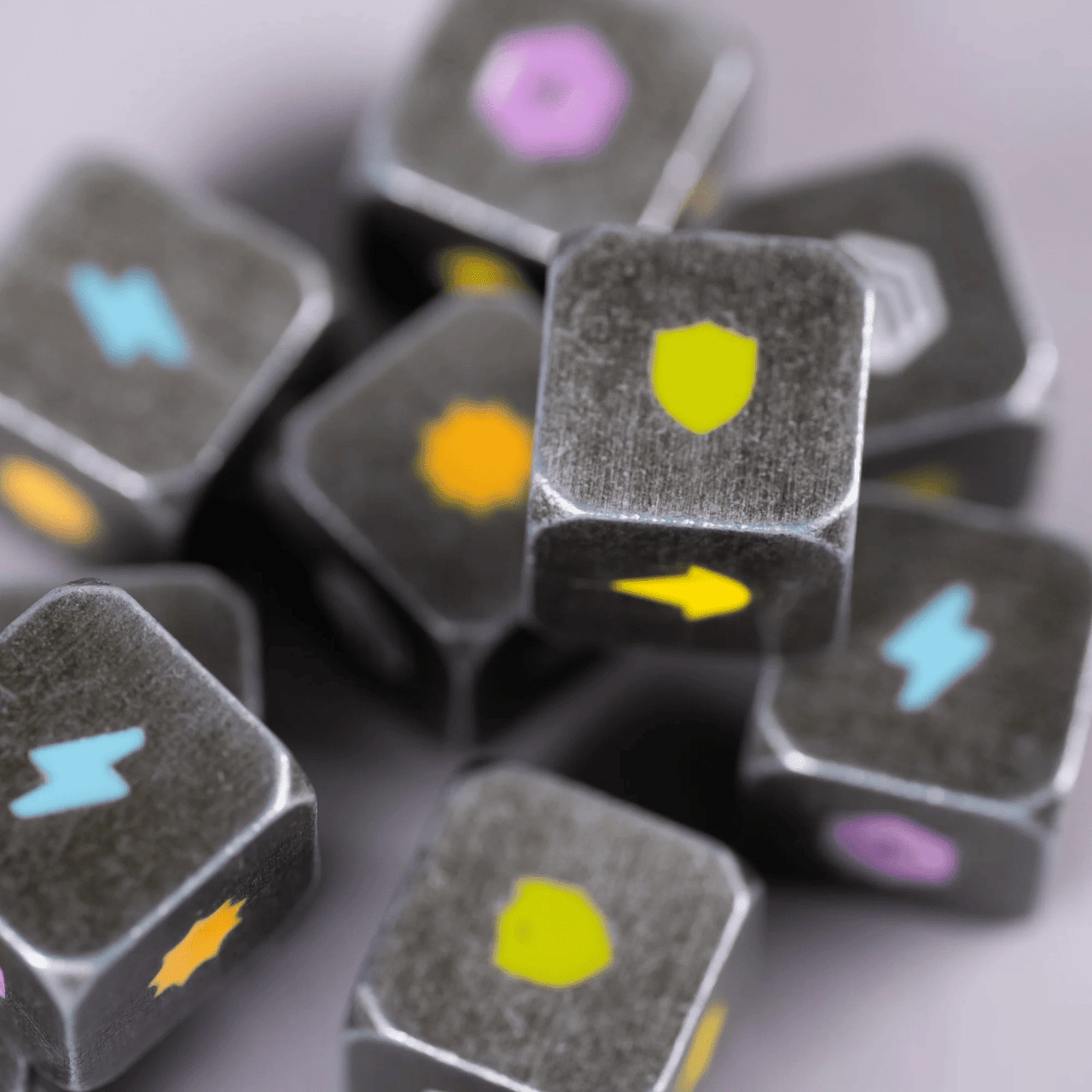 Moonrollers: Aluminium Dice Set (12) - Game Nerdz
