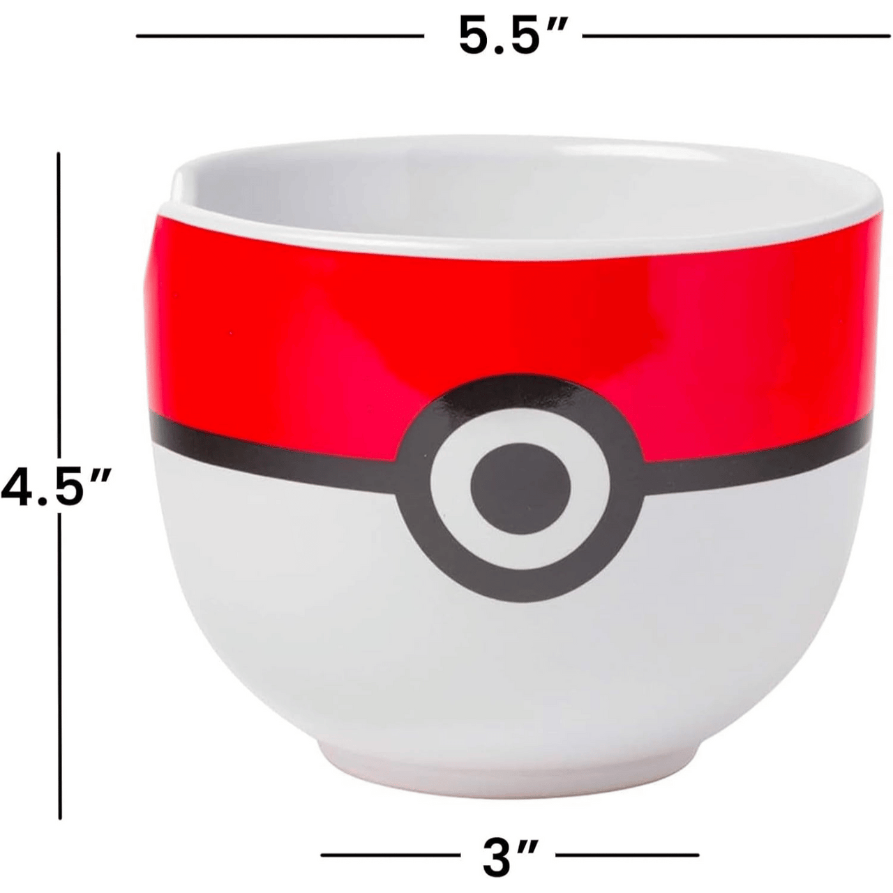 Pokemon: Poke Ball - Ceramic Ramen Bowl w/Chopsticks (20oz) - Game Nerdz